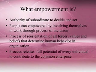 concept of empowerment | PPTX