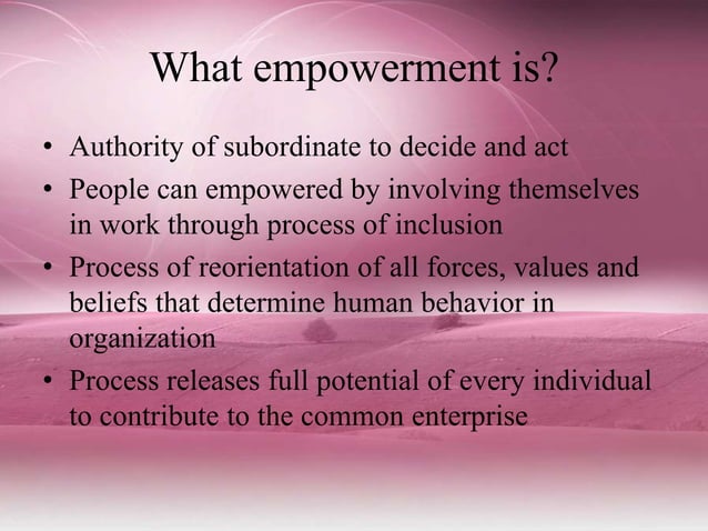 concept of empowerment | PPTX