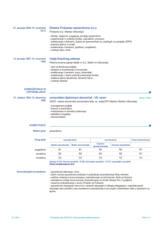 CV Borut-Slovenščina | DOC