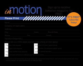 Inmotion card | PDF