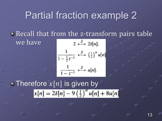 inverse z transform | PPTX