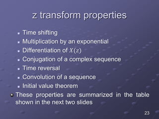 inverse z transform | PPTX