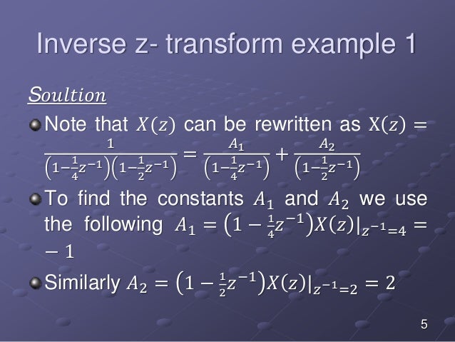 inverse z transform