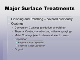 Surface Treatments for ... | PDF