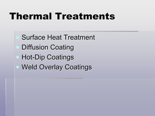Surface Treatments for ... | PDF