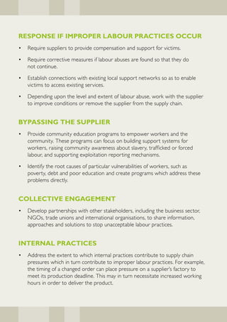 Eradicating labour exploitation from your supply chain: Guidelines for ...