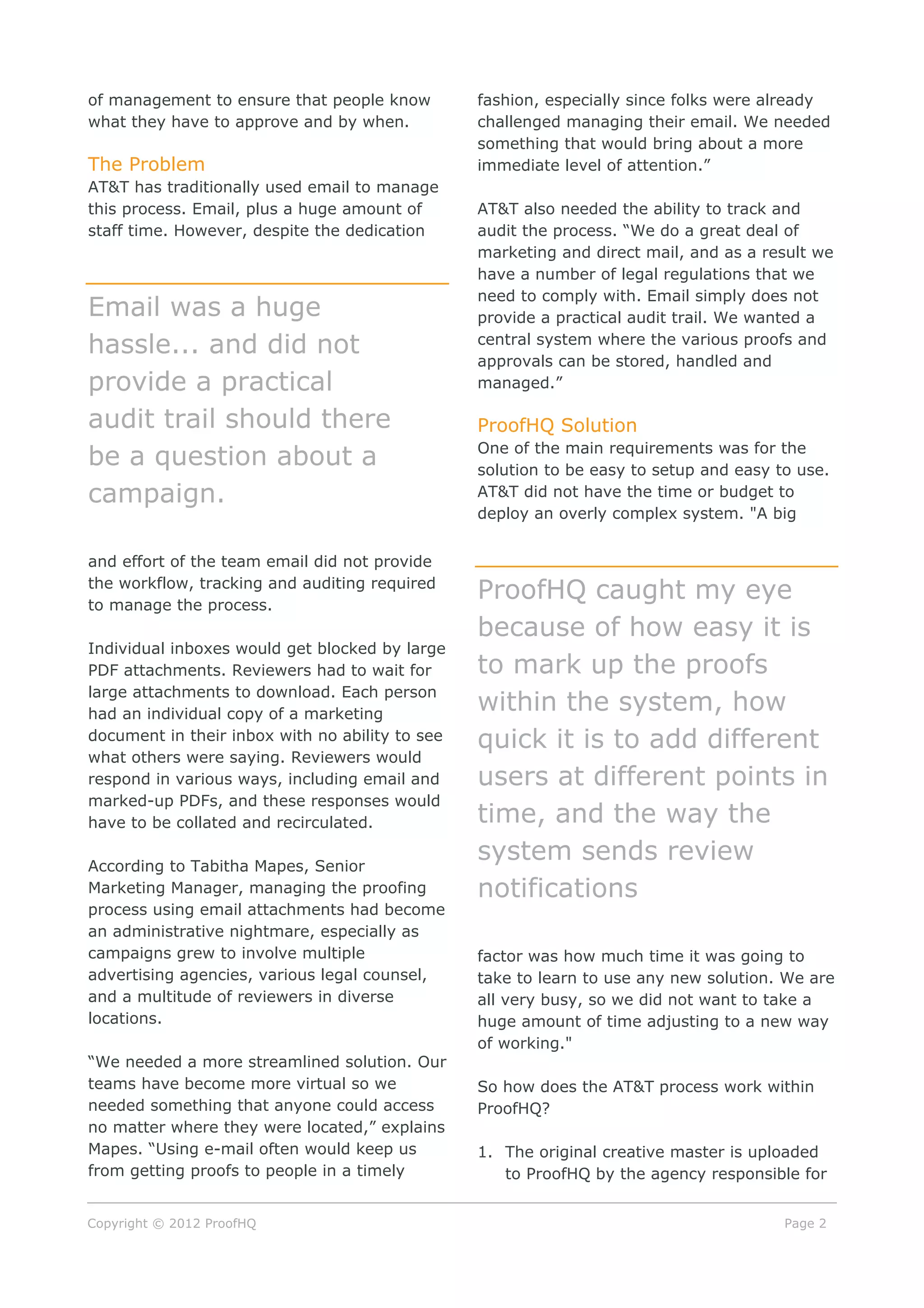 AT&T Case Study | PDF | Email | Internet