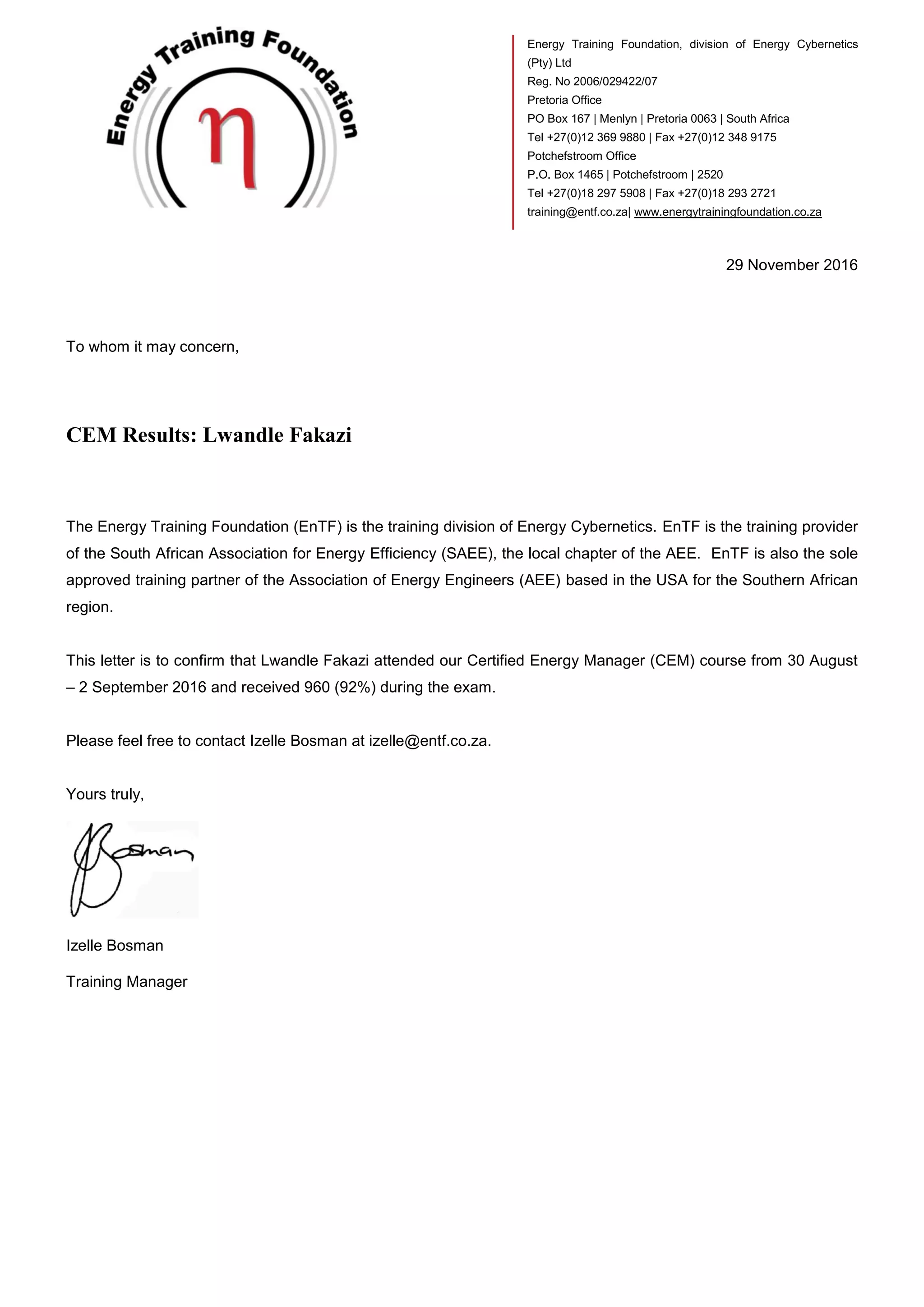 CEM Test Results | PDF