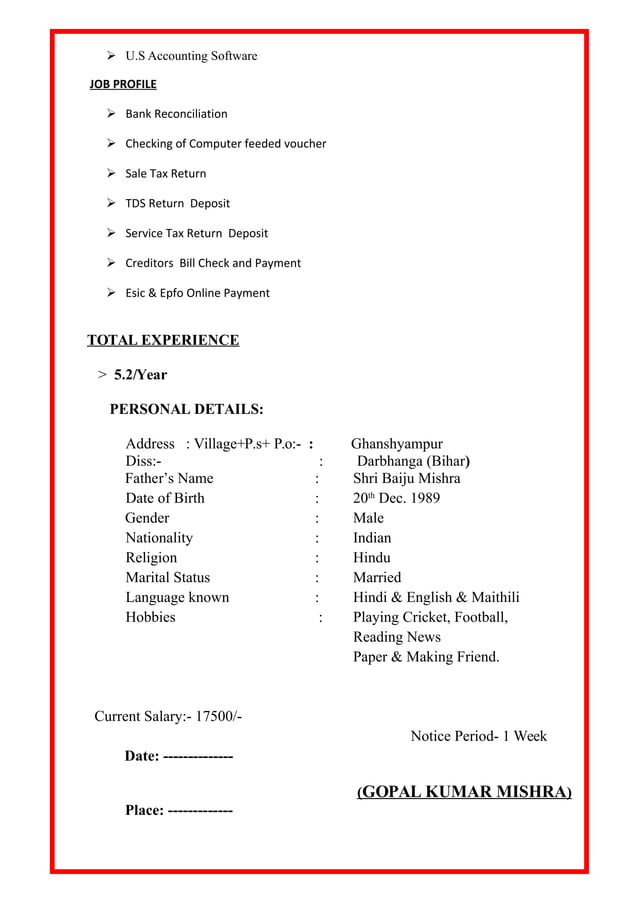 Resume @Gopal | PDF