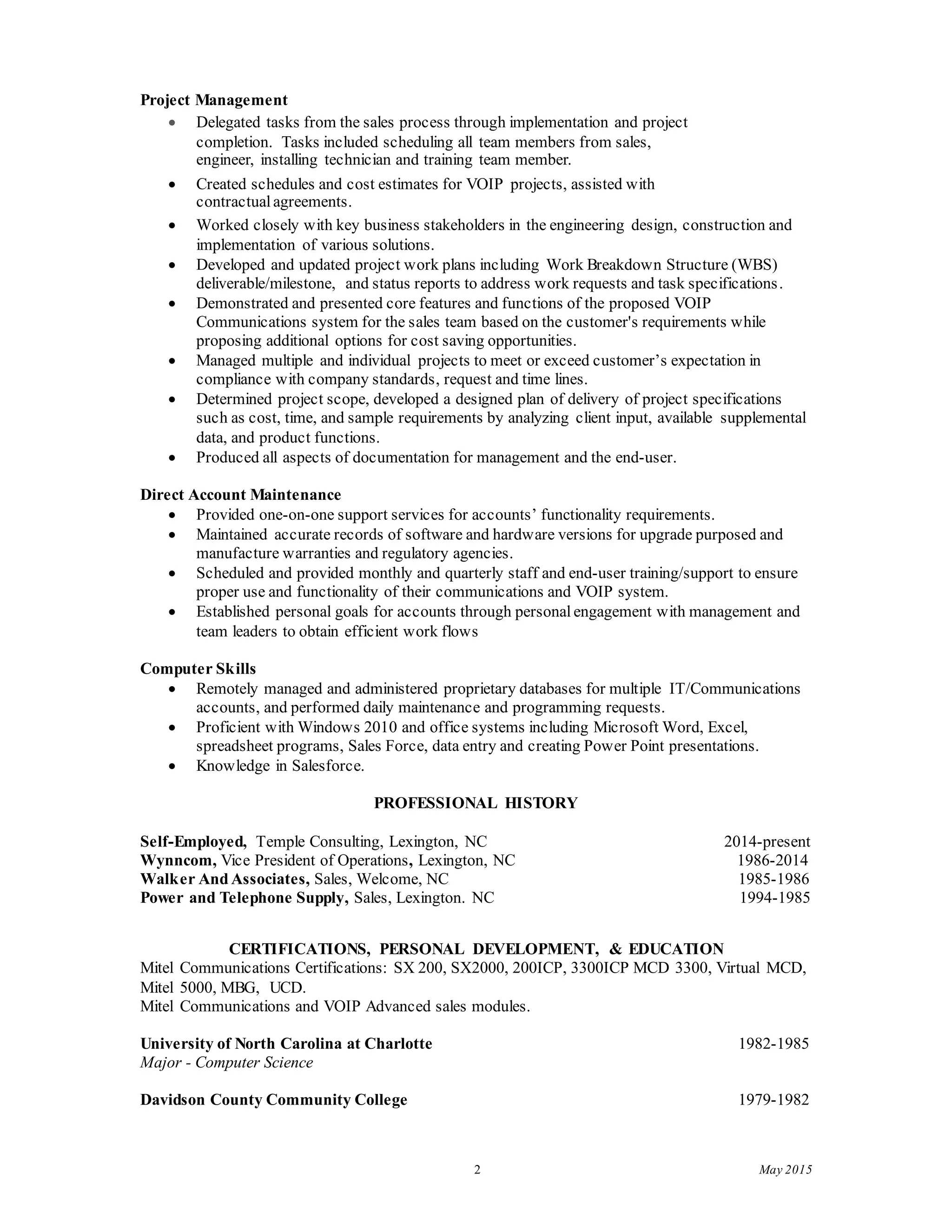 Mark Temple resume | DOCX