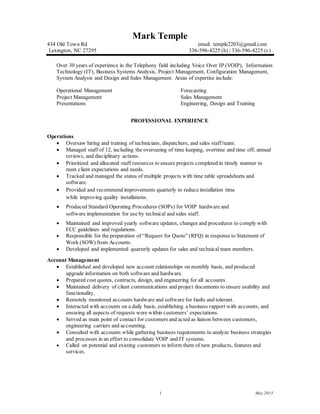 Mark Temple resume | DOCX
