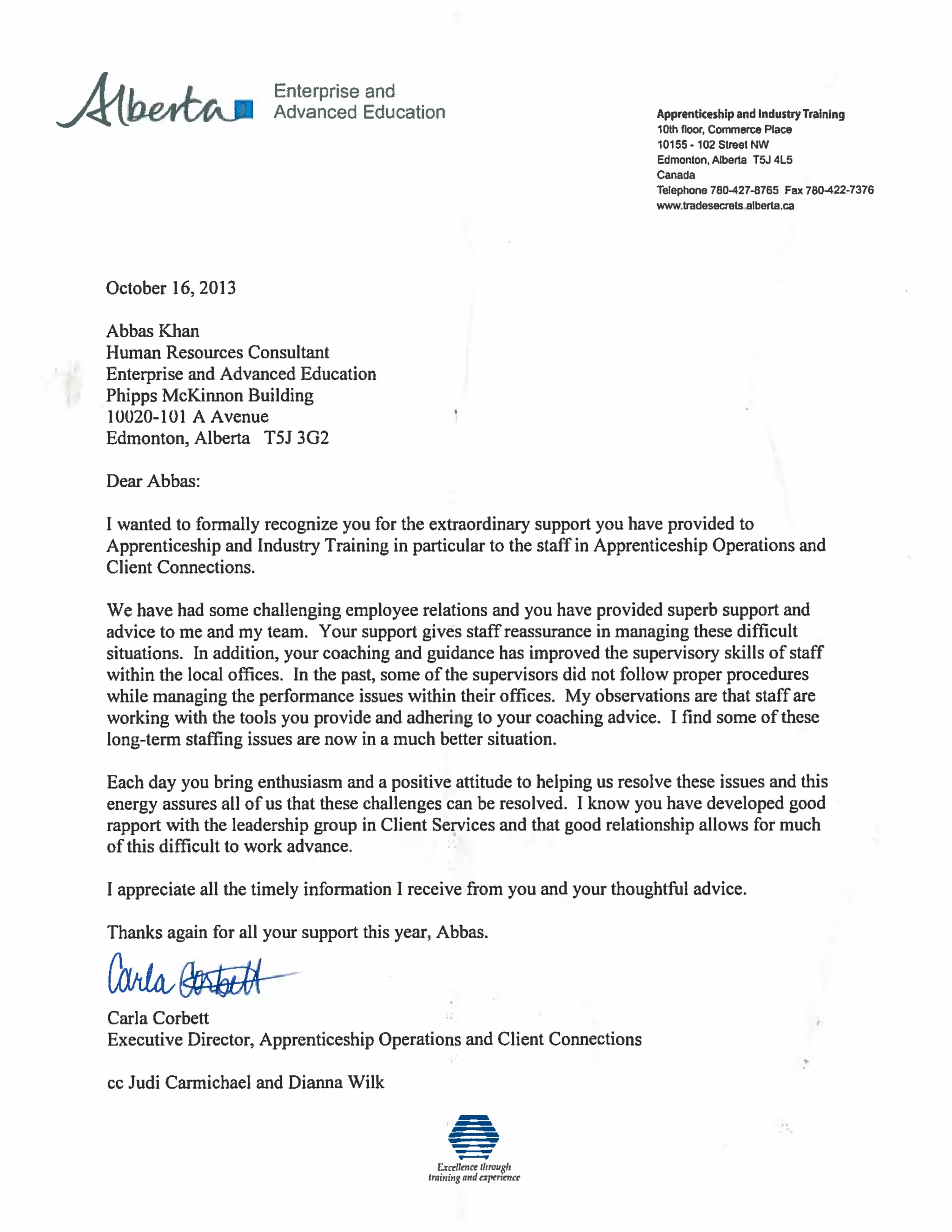 Letter of Commendation 2014 | PDF