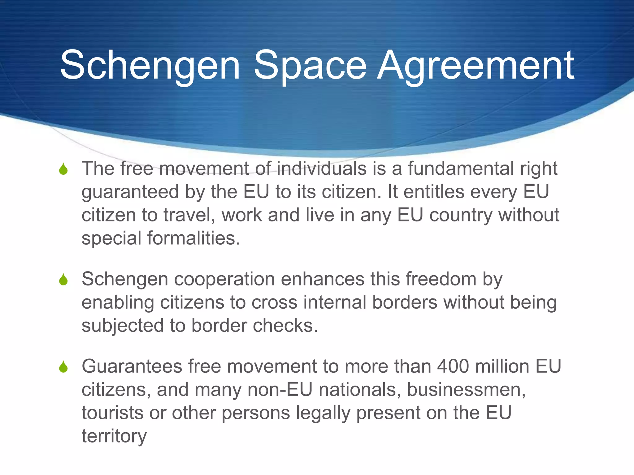 European Schengen Agreement Policies | PPT