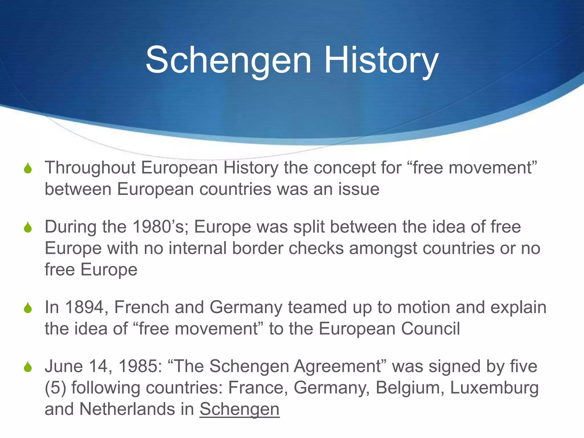 European Schengen Agreement Policies | PPT