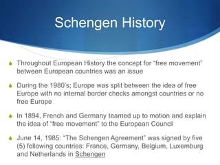 European Schengen Agreement Policies | PPT