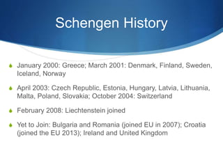 European Schengen Agreement Policies | PPT