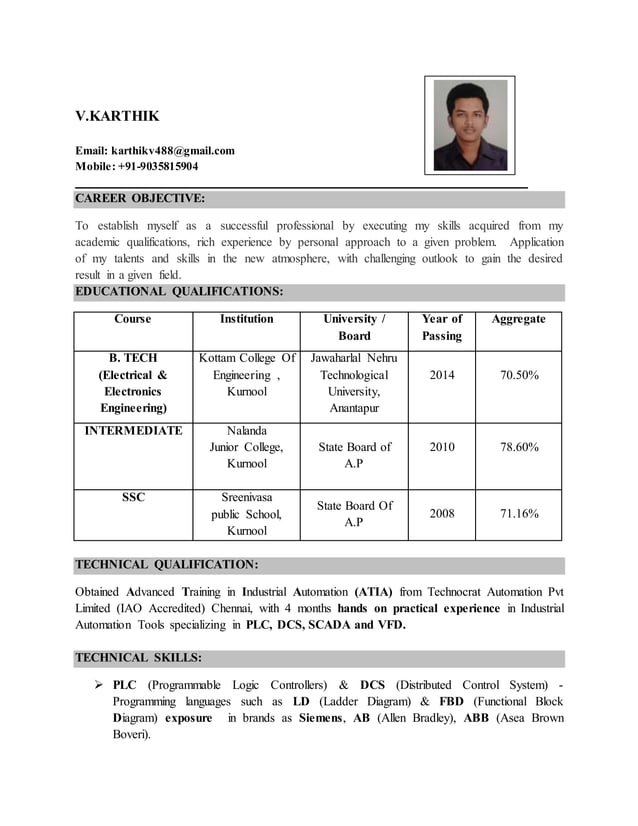 KARTHIK.V NW RESUME | PDF