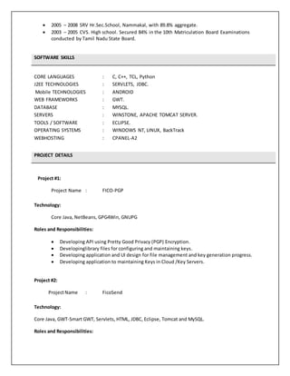 Manoj_cv | DOCX | Web Development | Internet