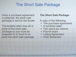 The Short Sale Process | PPT