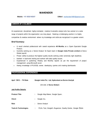 Mahi Resume | DOCX