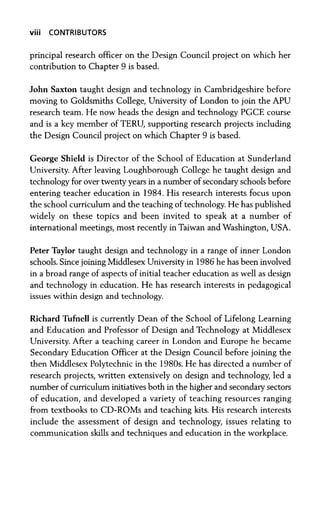 Teaching and Learning Design and Technology John Eggleston | PDF