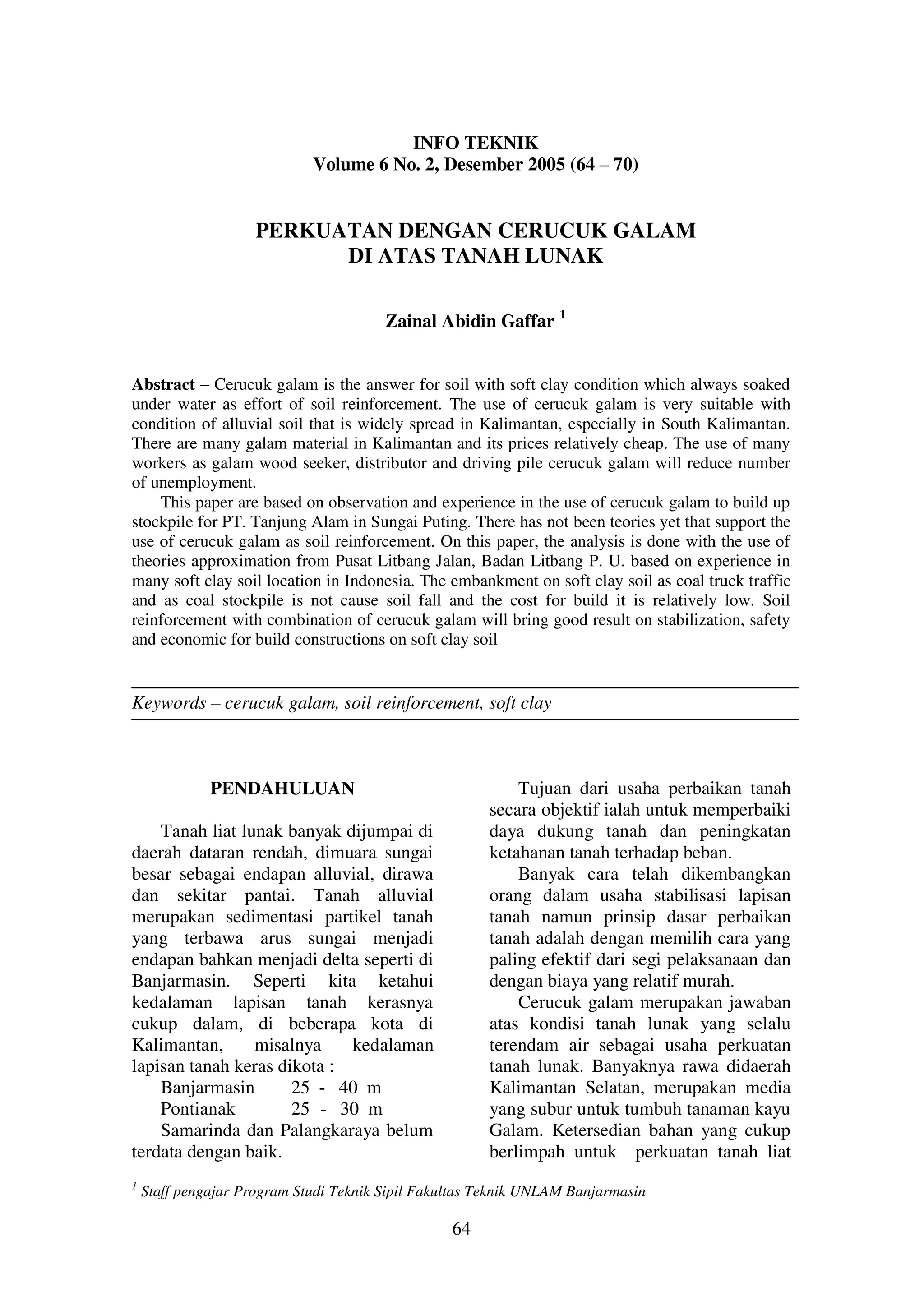 Pondasi Cerucuk kayu serta metode pelaksanaannya | PDF