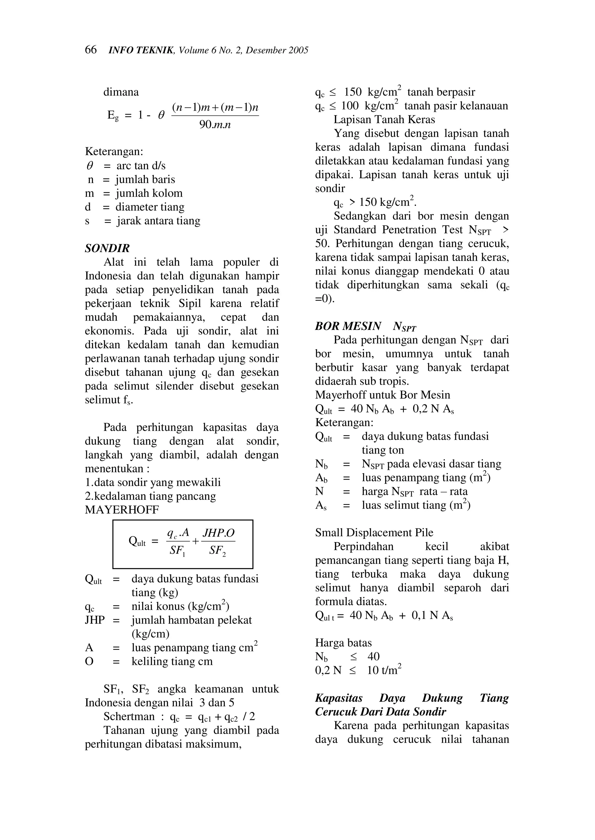 Pondasi Cerucuk kayu serta metode pelaksanaannya | PDF