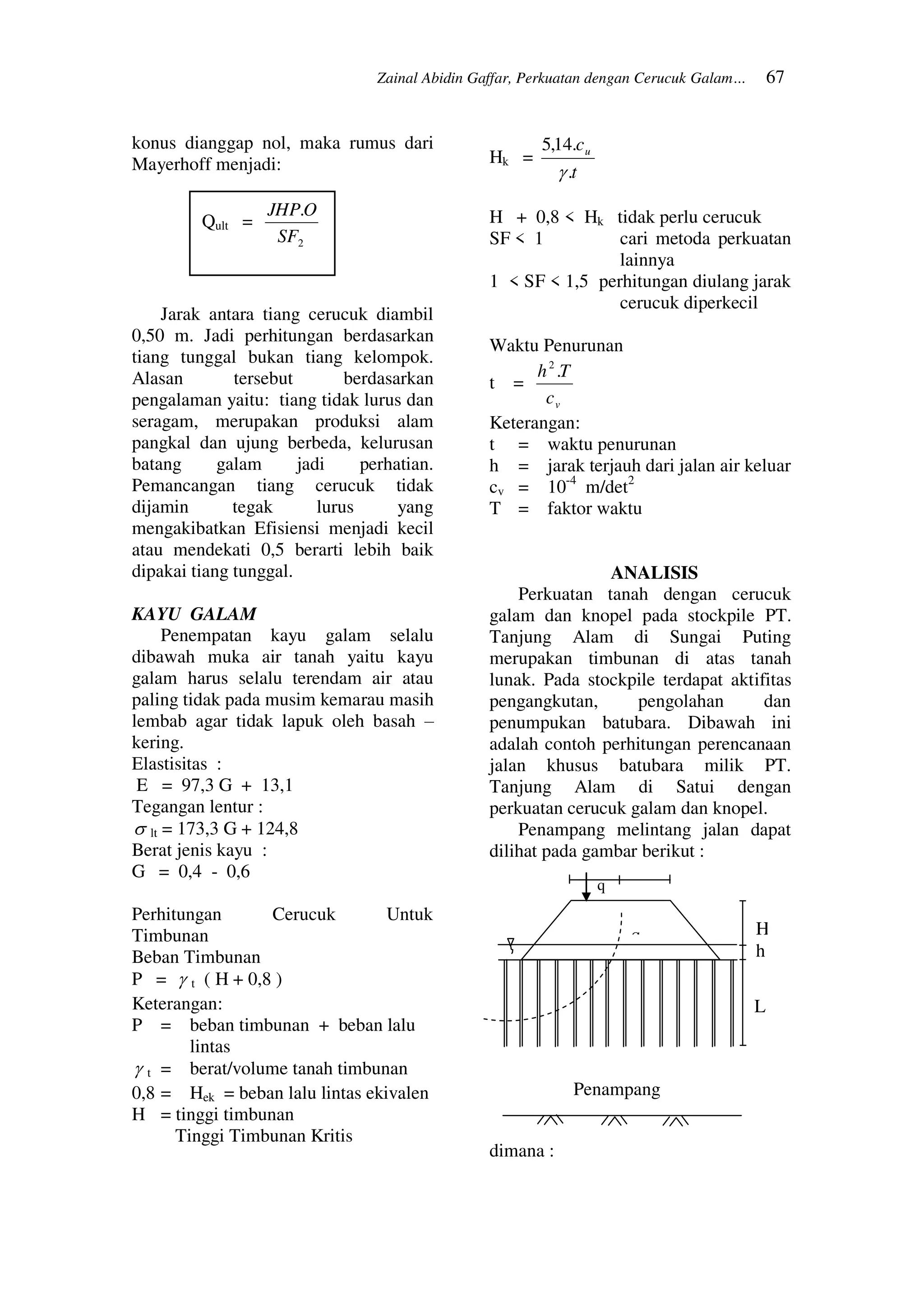 Pondasi Cerucuk kayu serta metode pelaksanaannya | PDF
