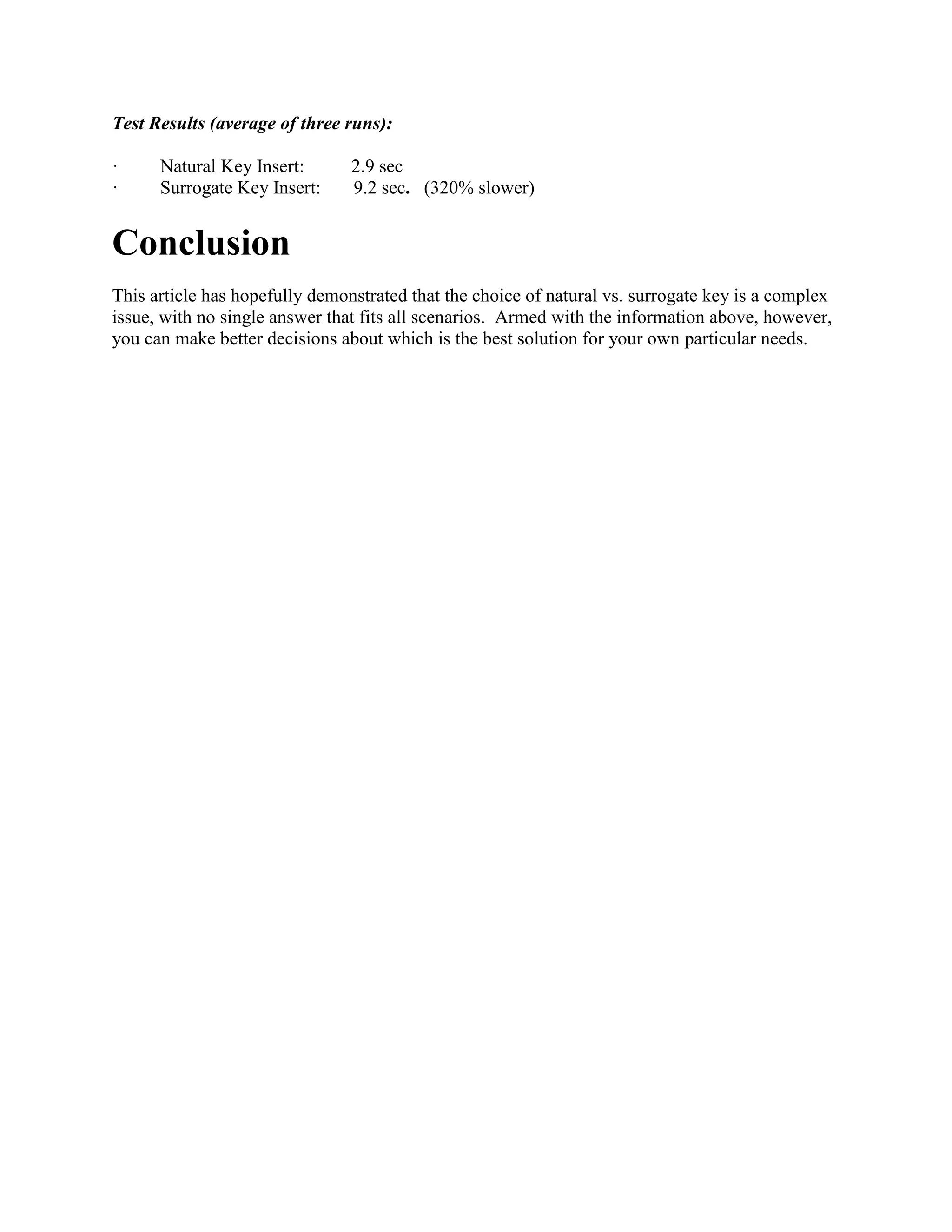 Natural vs.surrogate keys | PDF