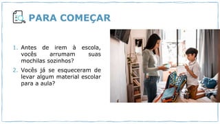 School Material Objetos e Materiais escolares | PPTX