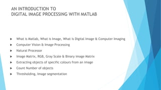 ImageProcessingWithMatlab(HasithaEdiriweera) | PPT