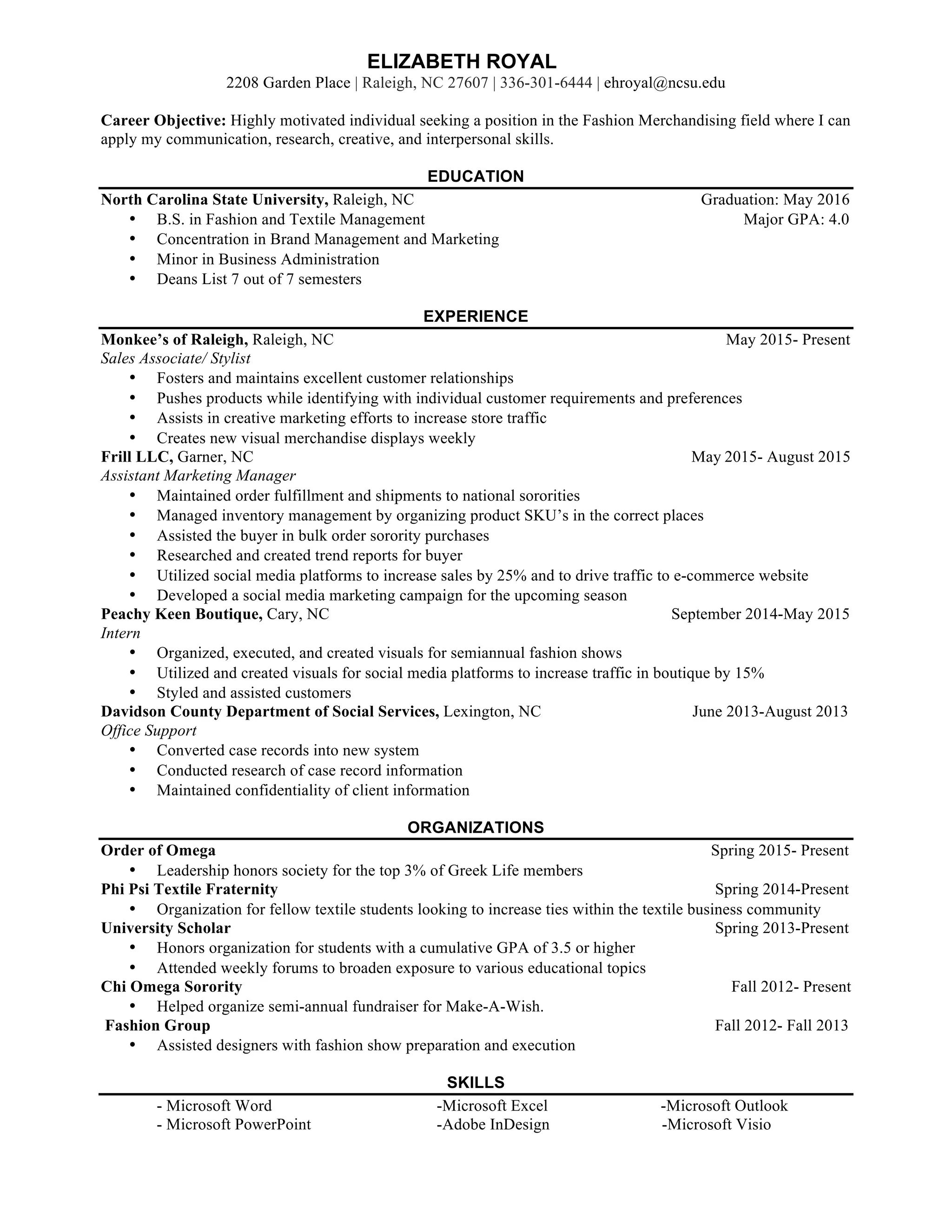 Elizabeth Royal Resume | PDF | Business | Business and Finance