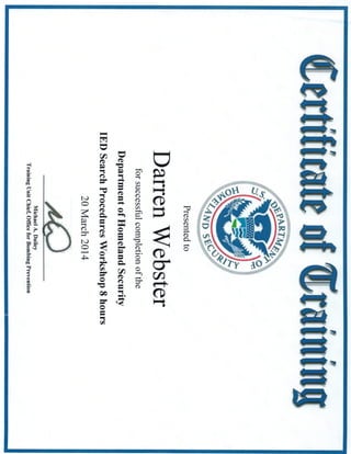 Security Training Certificates 1 of 2 | PDF