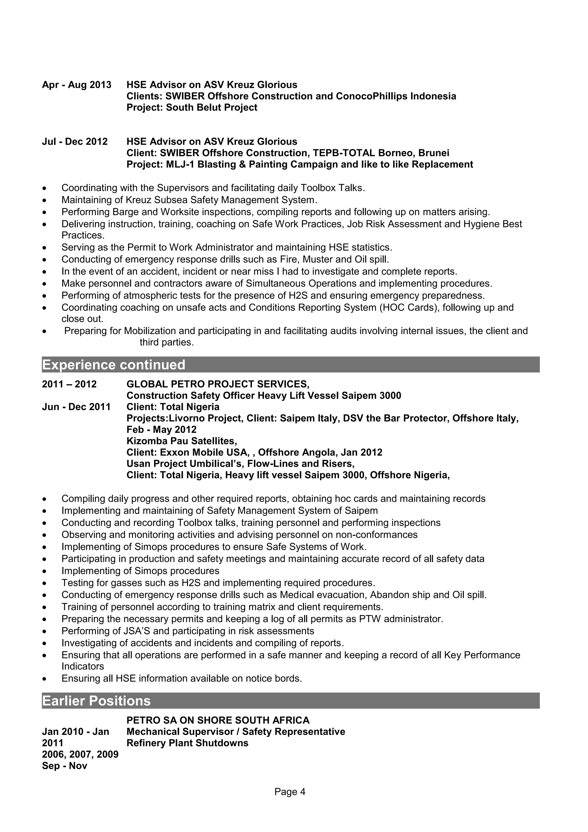 Daniel Louw-CV (2) | PDF | Executive Leadership & Management | Business