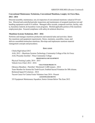 Kristen Holmes- Resume | PDF