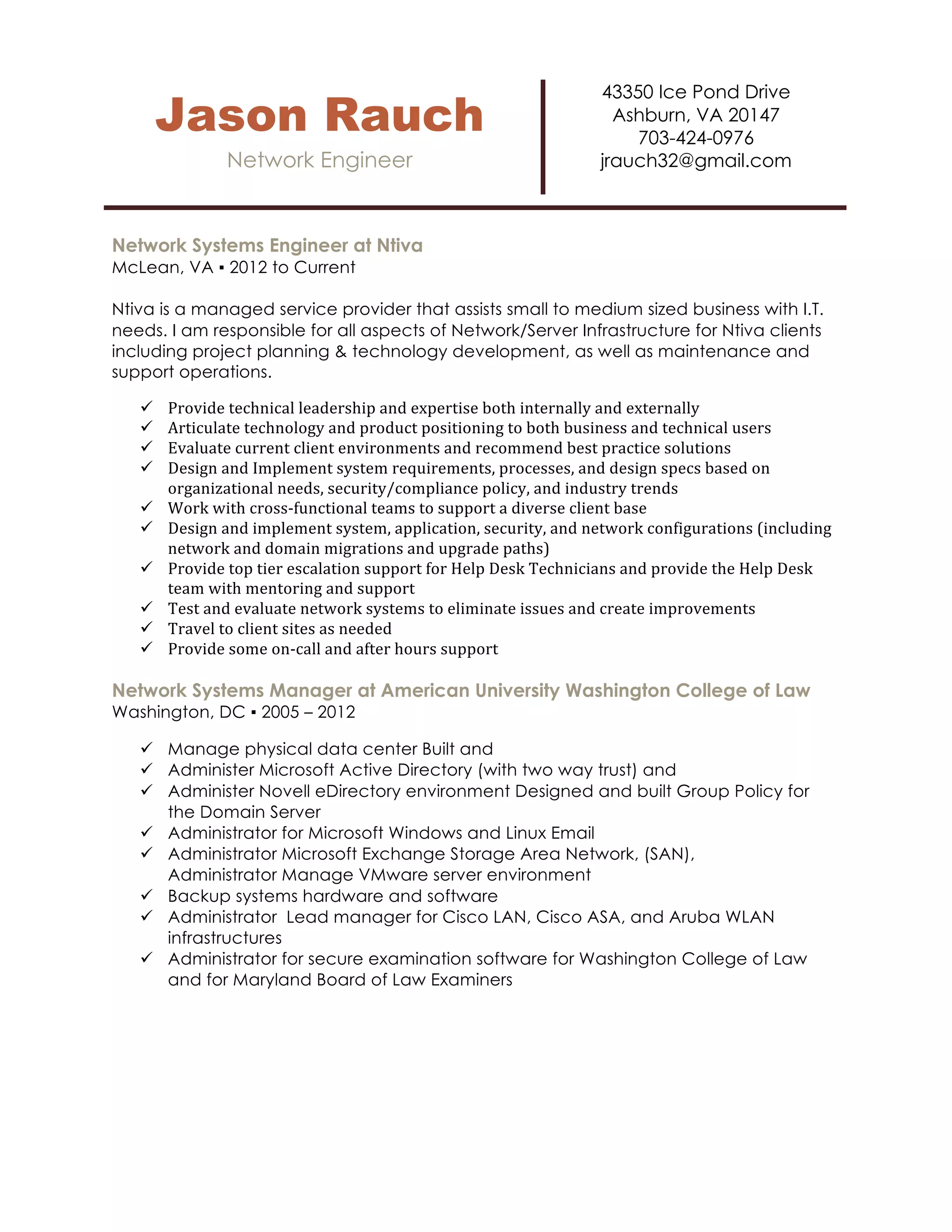 Jason Rauch Resume | PDF