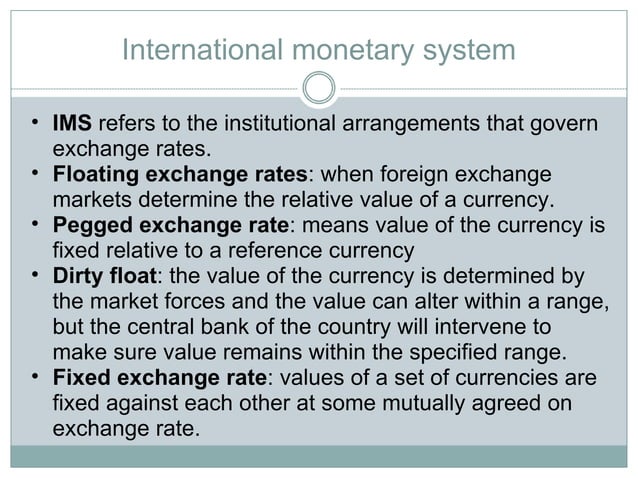 international monetary system | PPT
