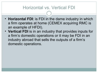 IBM Lecture Foreign Direct Investment and Political Economy of FD | PPT