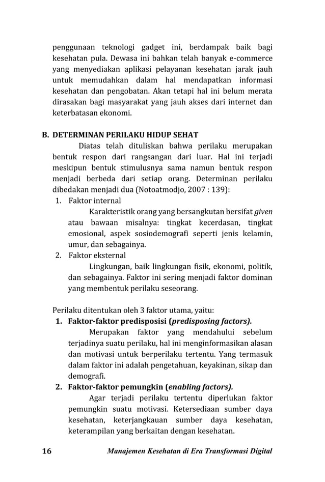 Manajemen Kesehatan di Era Transformasi Digital Zulfikar Muhammad (Editor) | PDF
