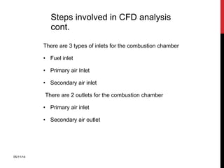 Design and cfd analysis of can type combustion | PPT