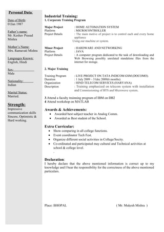 MUKESH RESUME NEW | DOC