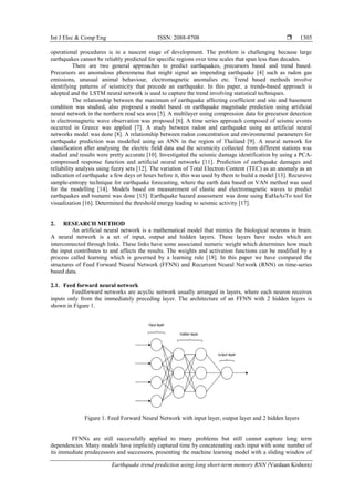 Earthquake trend prediction using long short-term memory RNN | PDF