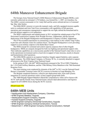 648th maneuver enhancement brigade | DOCX
