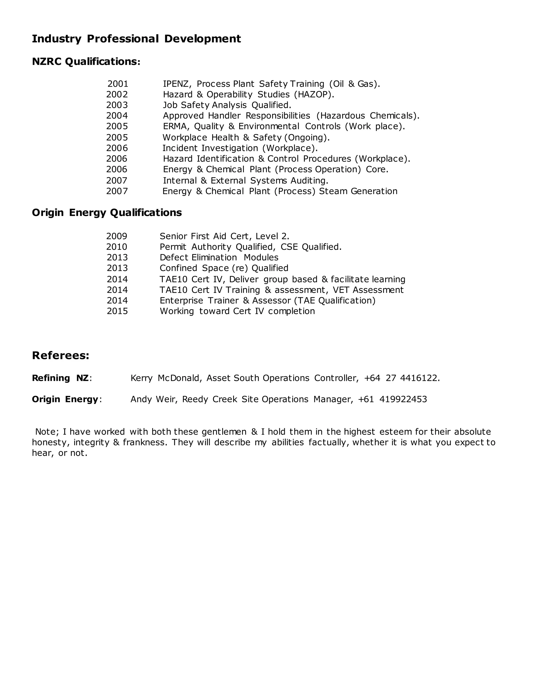 Bruce Gee CV | DOCX | Indoor Environmental Quality | Home & Garden