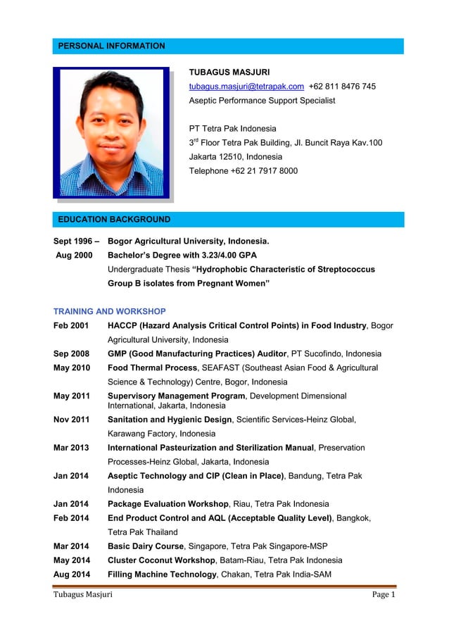 CV_MR.TUBAGUS MASJURI_03-2016 | PDF