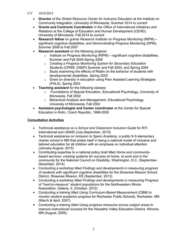 CV Ticha UNICEF | DOC | Education industry | Industries