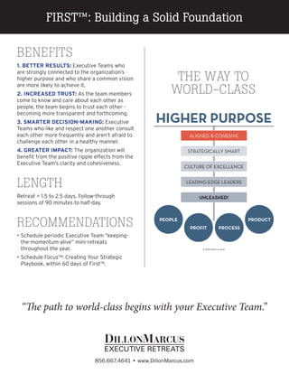 FIRST RETREAT DESCRIPTION DILLONMARCUS | PDF