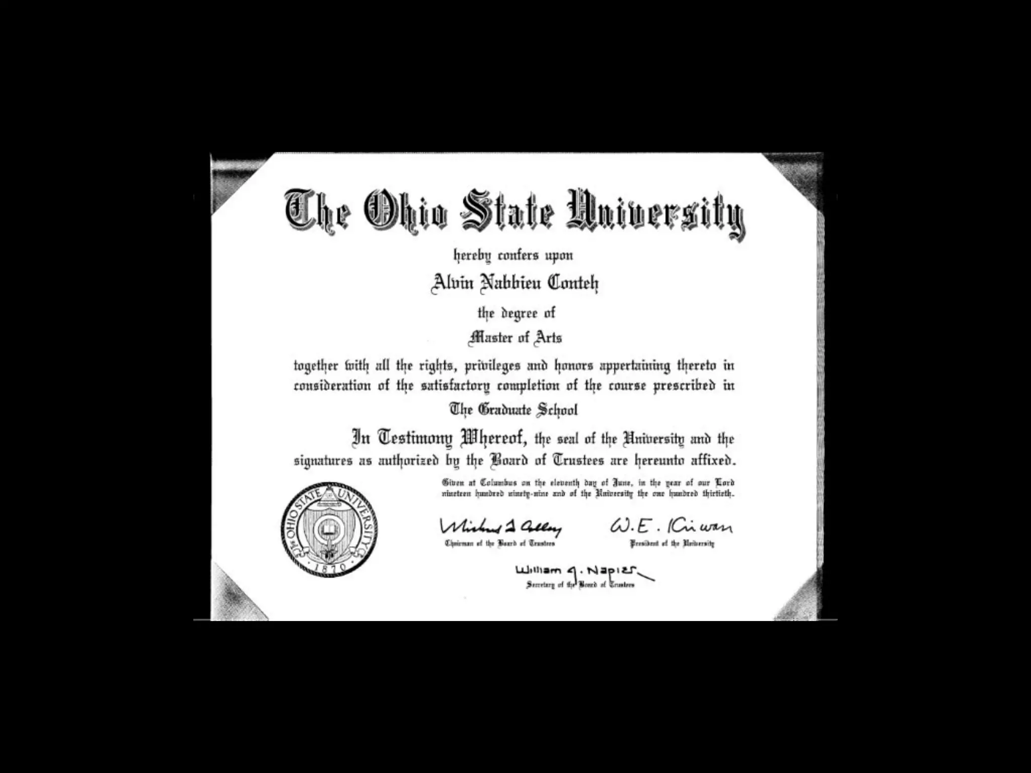 OSU diploma | PDF