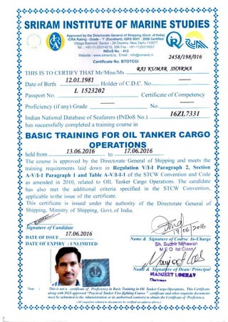 BOSIET CERTIFICATE_SMG | PDF