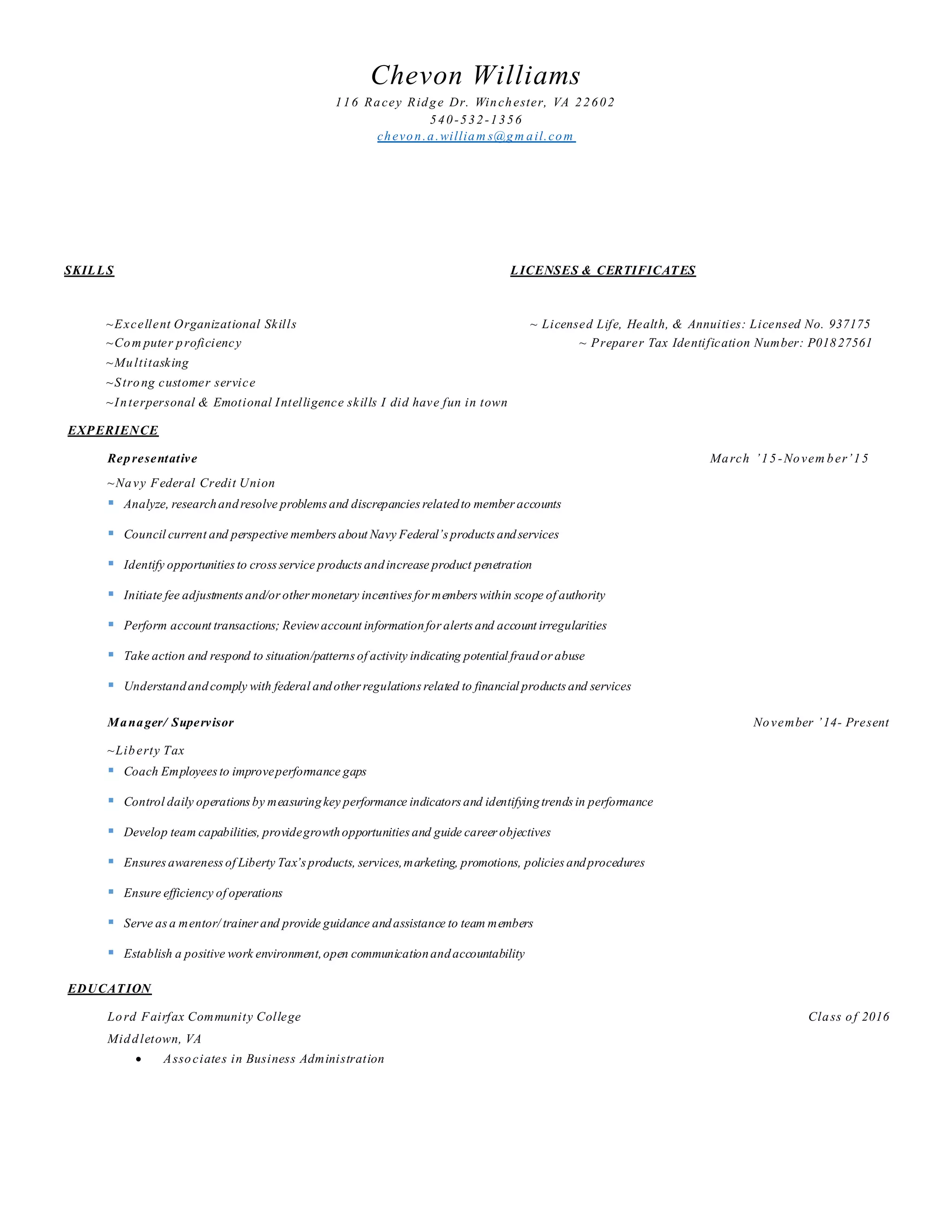 Regular Resume | DOCX